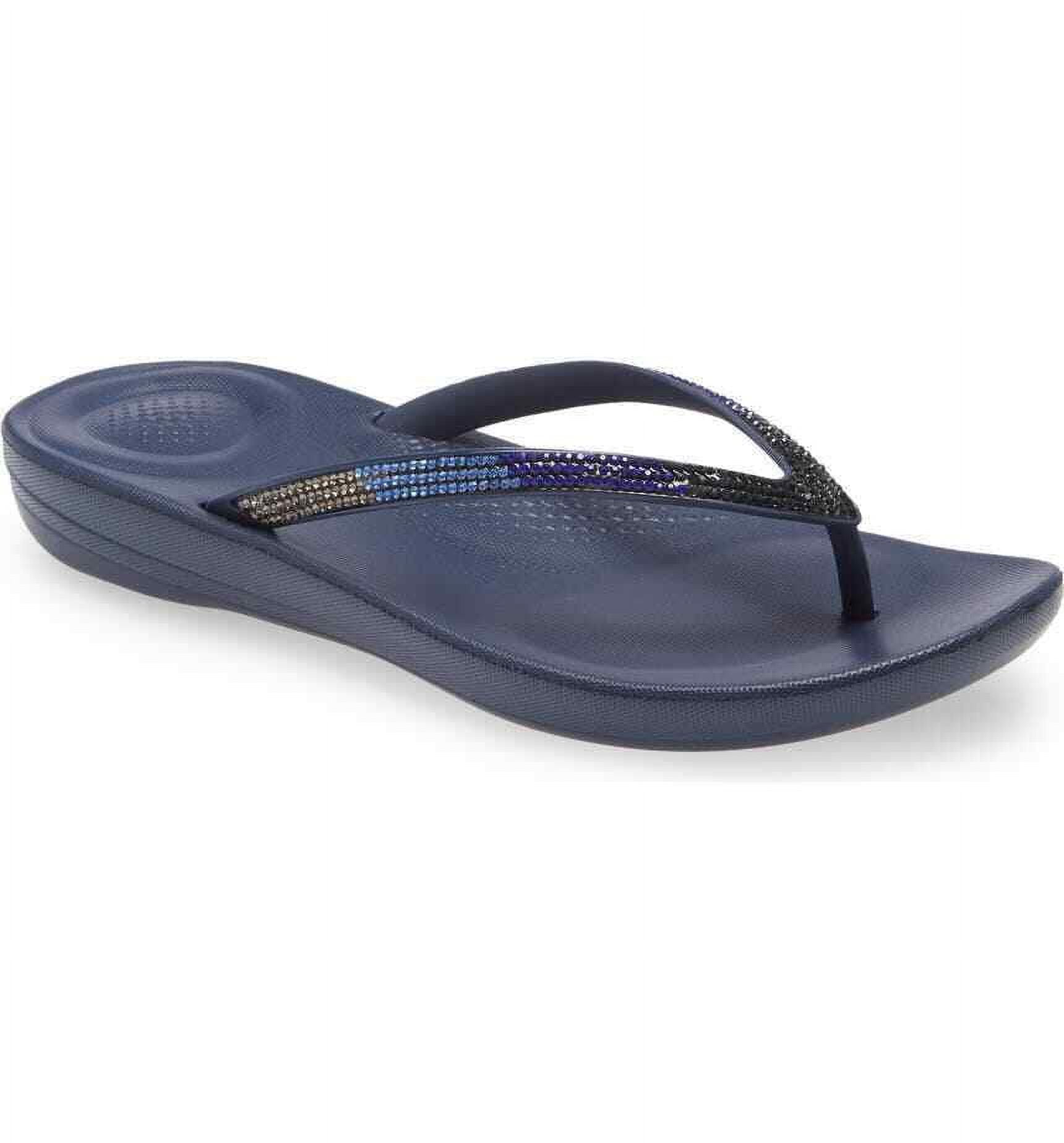 FitFlop Women's iqushion Ombre Sparkle Flip Flops DG5-399 - Walmart.com