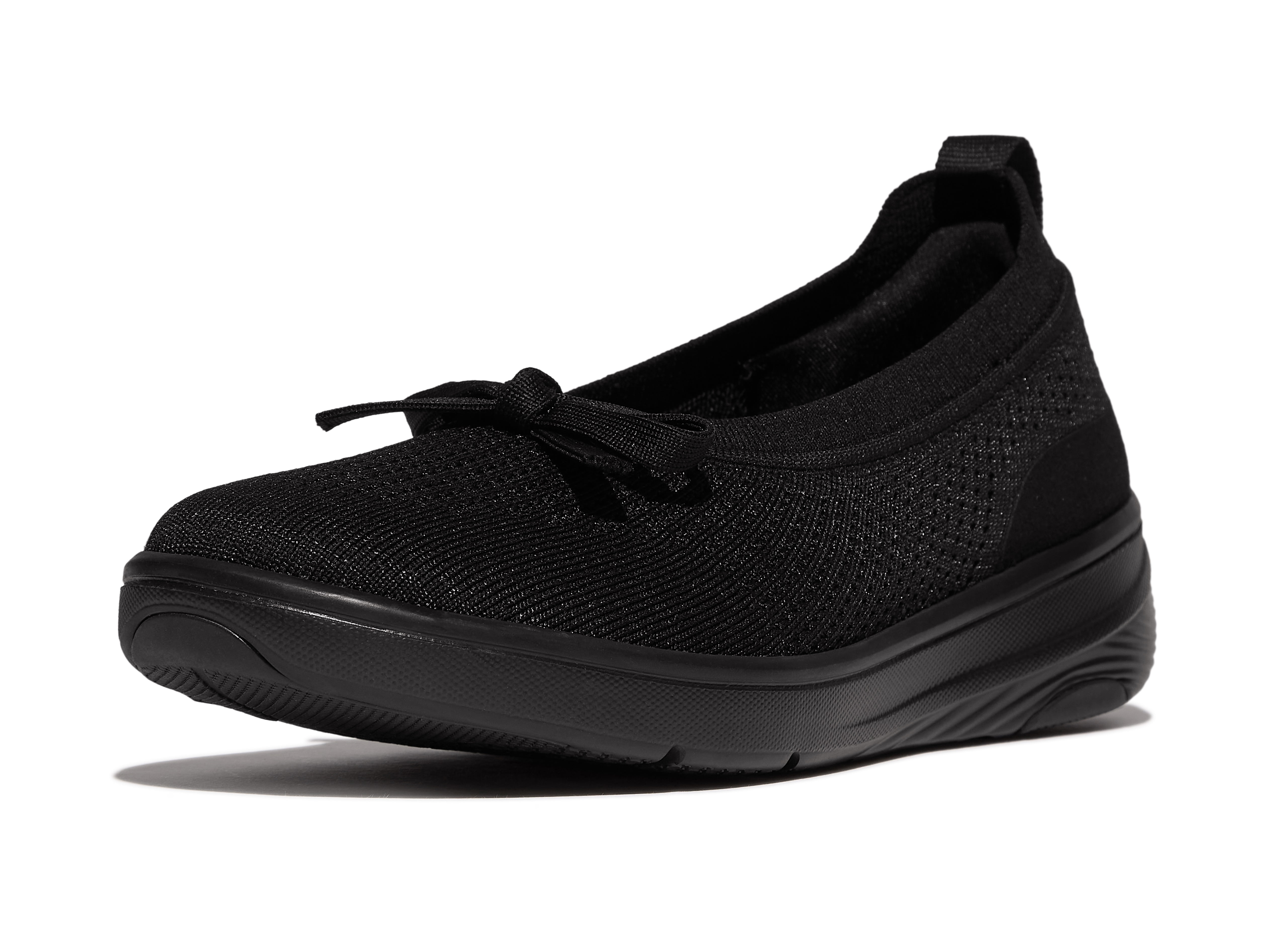 Fitflop Women's Super-Q Bow Knit Ballet Flat - Walmart.com
