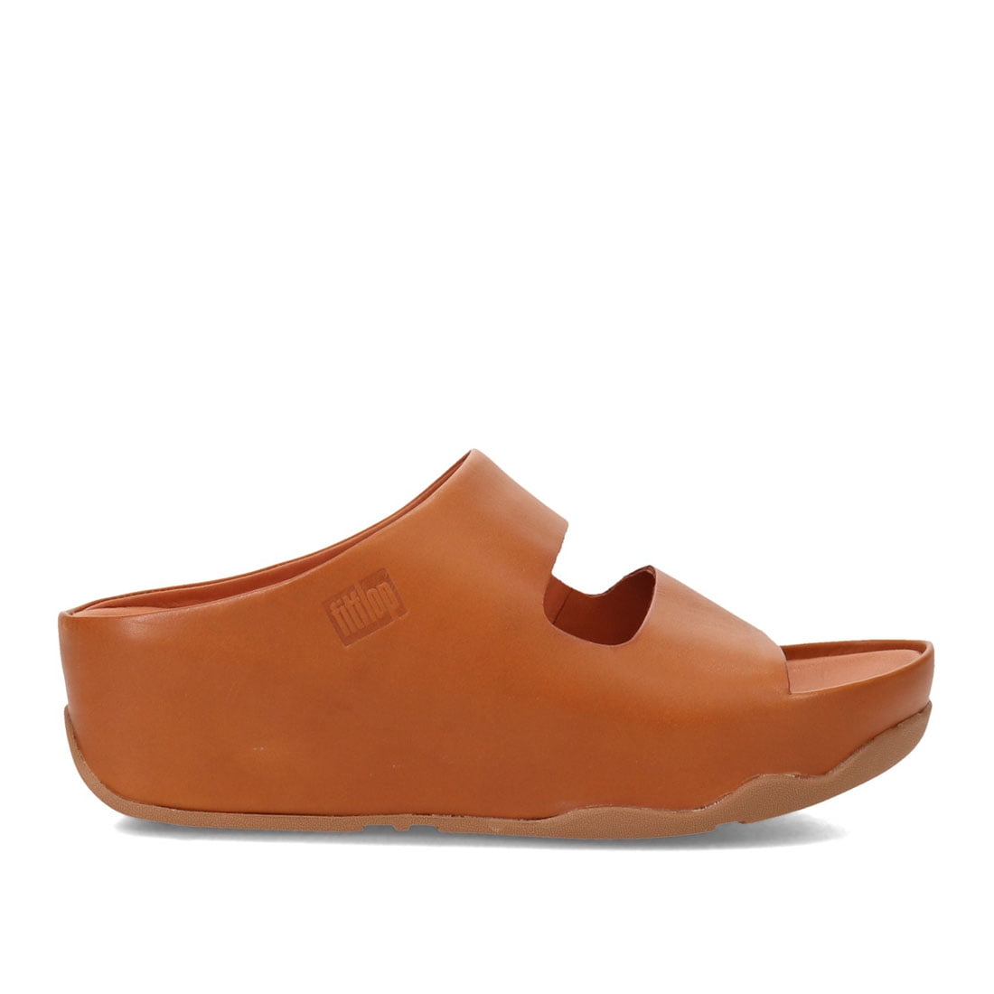 FitFlop Womens Shuv Two-Bar Leather Slides Sandals 9 Light Tan - NIB ...