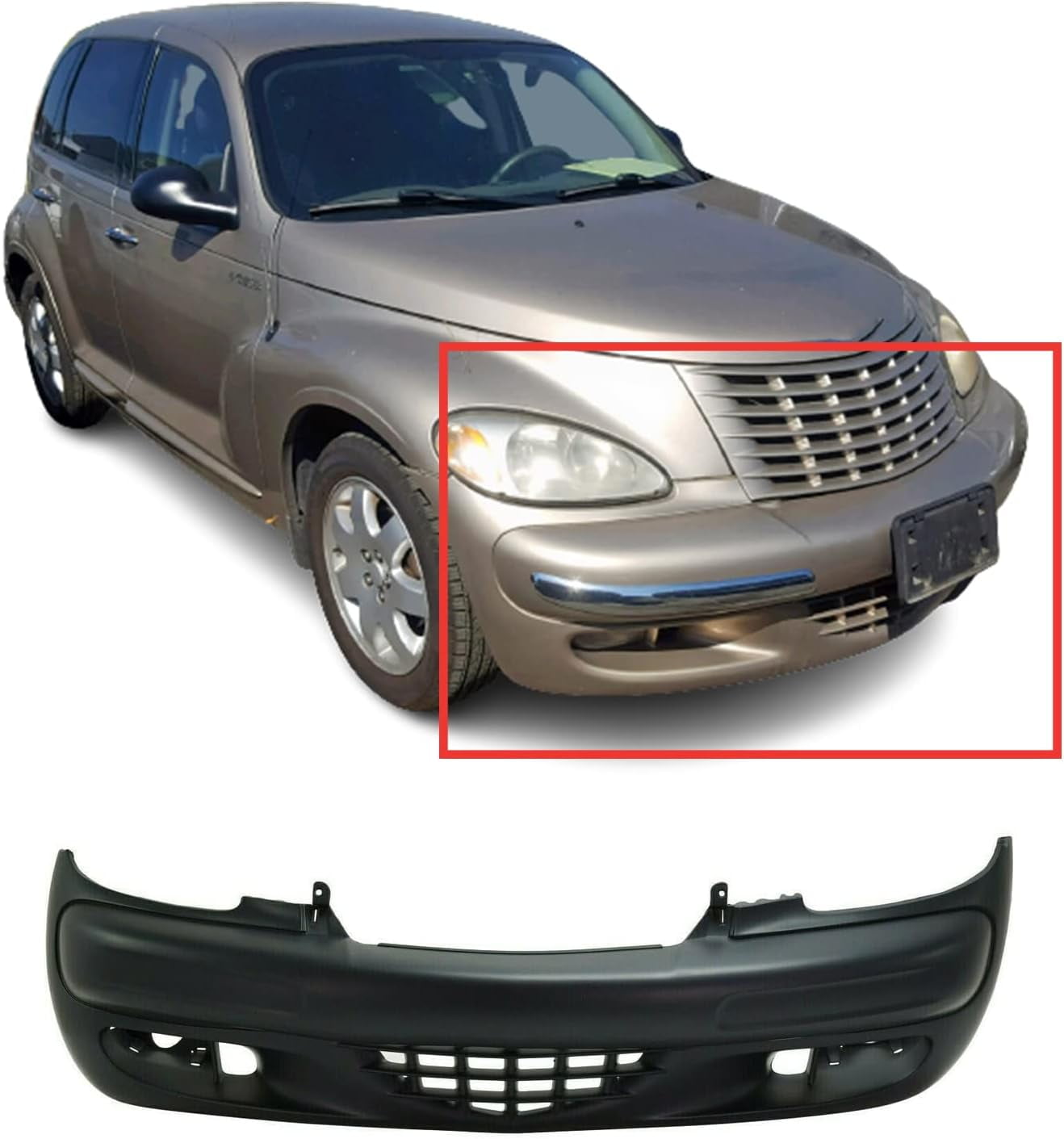 FitParts Compatible With Front Bumper Cover 2003 2004 2005 Chrysler PT ...