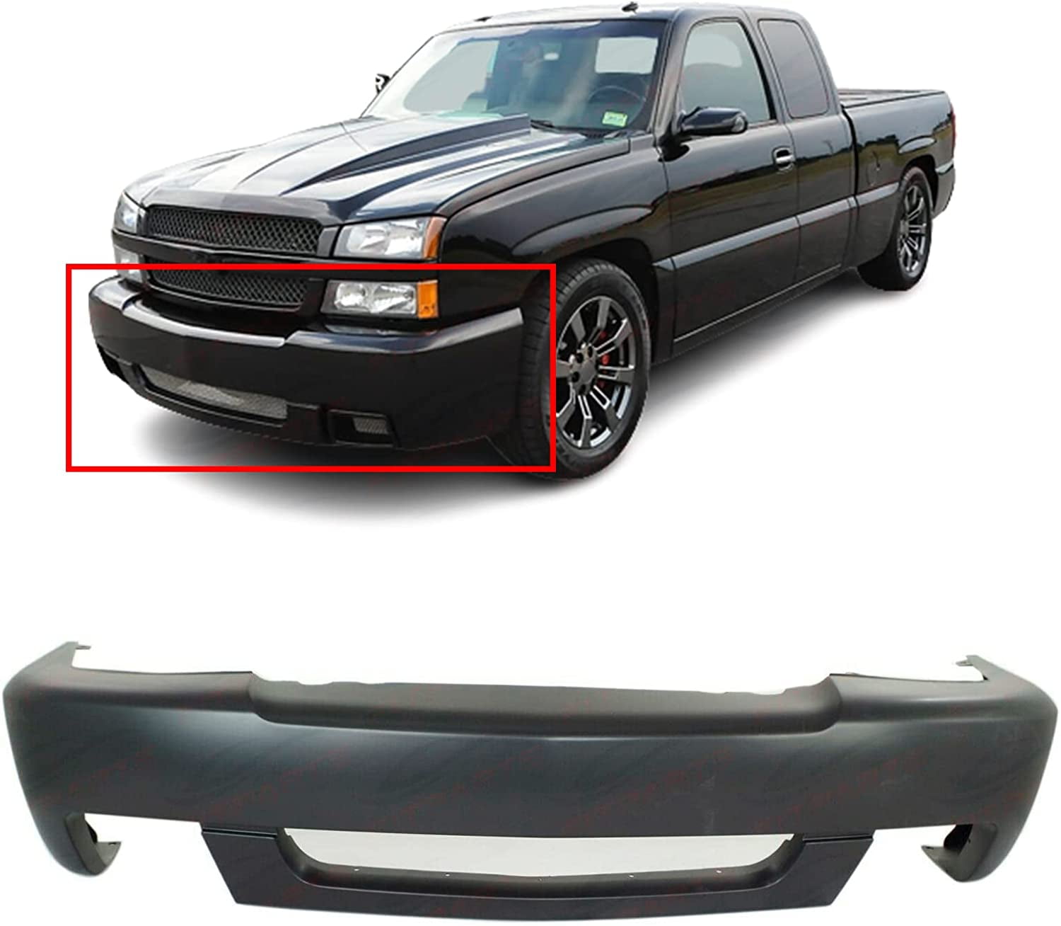 FitParts Compatible with Front Bumper Cover Fascia 2003-2007 Chevy ...