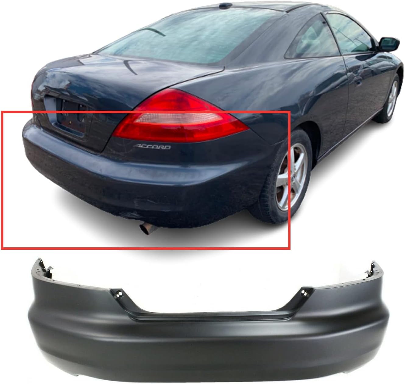 FitParts Compatible With Rear Bumper Cover 2003 2004 2005 Honda Accord ...