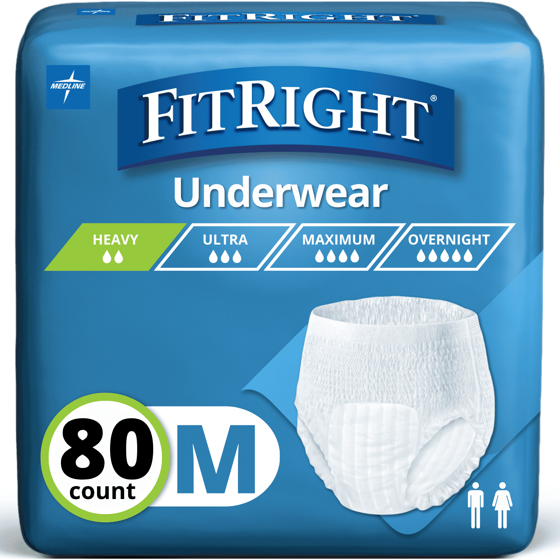 FitRight Incontinence Underwear for Men and Women, Adult Diapers, Extra ...