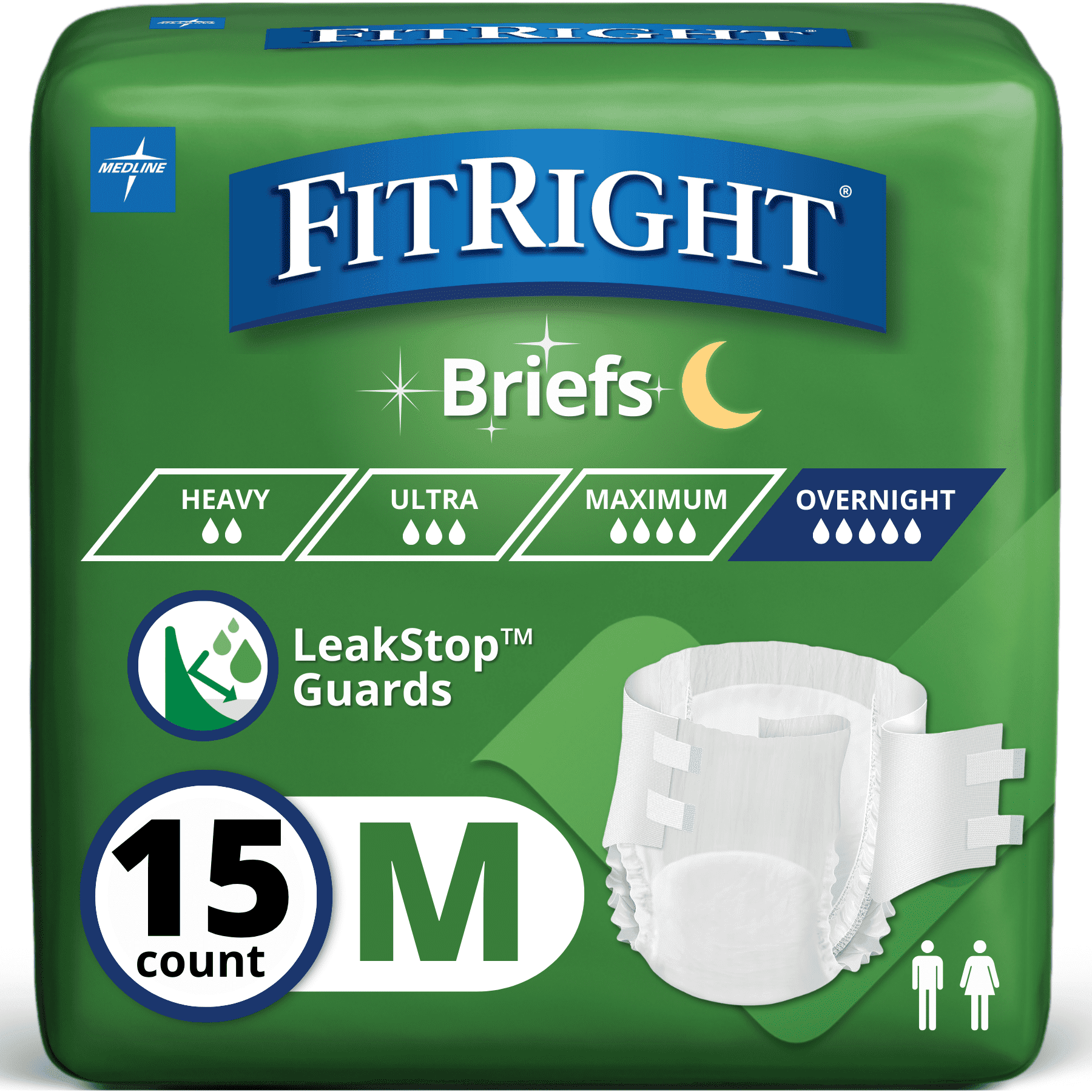 FitRight Adult Incontinence Briefs, Diapers with Tabs, Extended Wear ...
