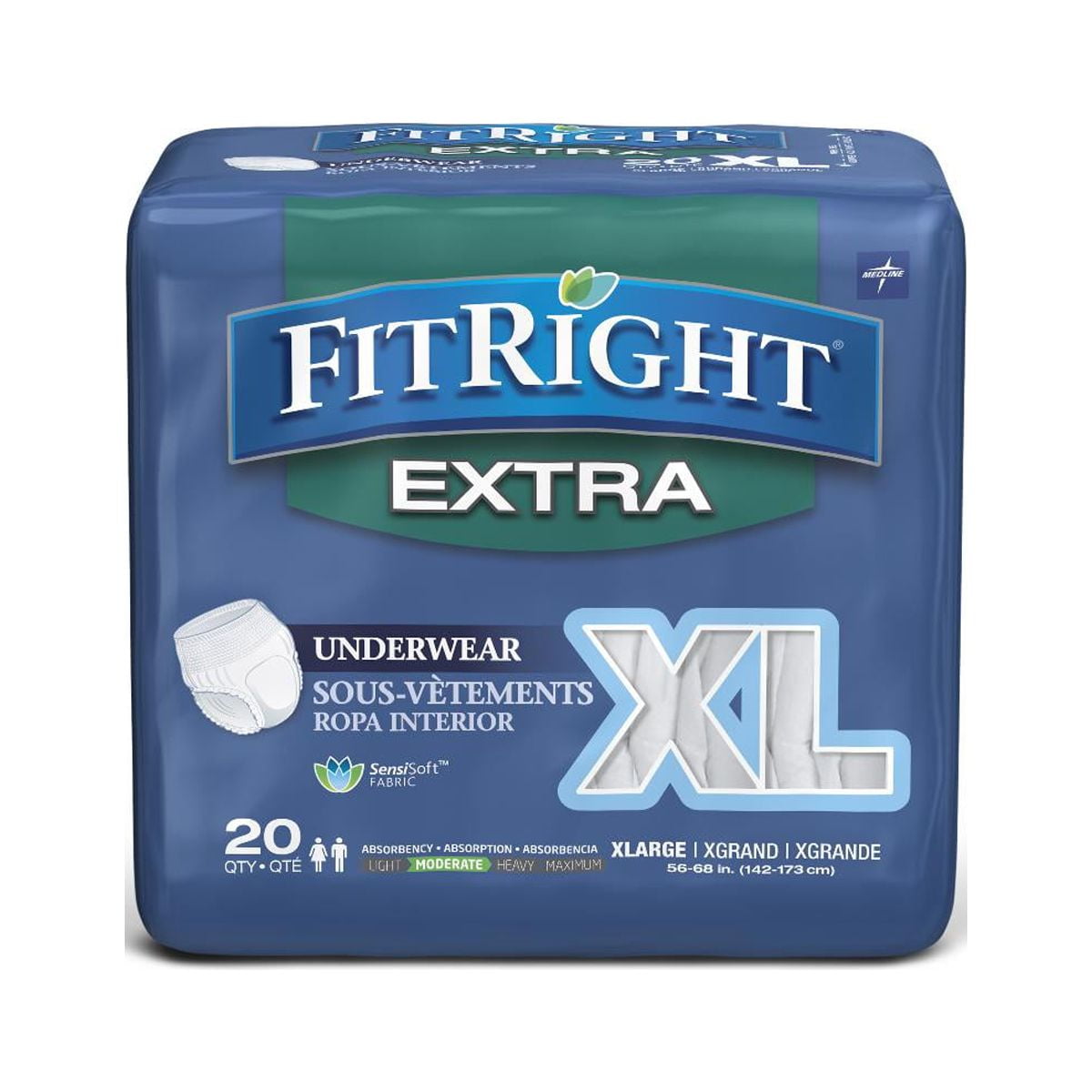 FitRight Extra-Protective Disposable Underwear, XL, 20 Count HSA/FSA ...