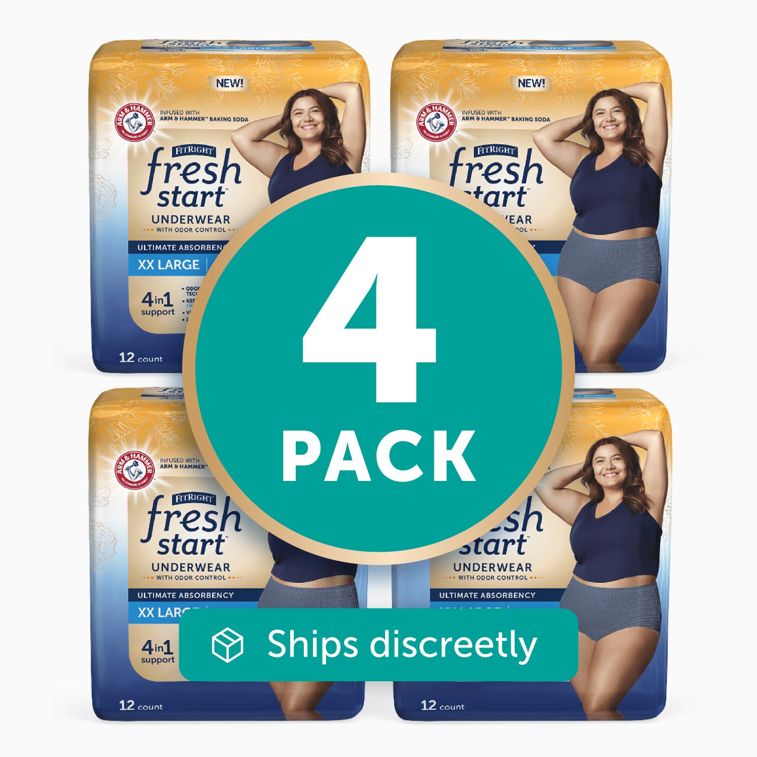 FitRight Fresh Start Maximum Absorption Adult Diapers for Women ...