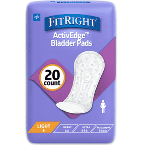 "FitRight Ultimate Absorbency Bladder Control Pads, 6"" x 16"", 10 ...