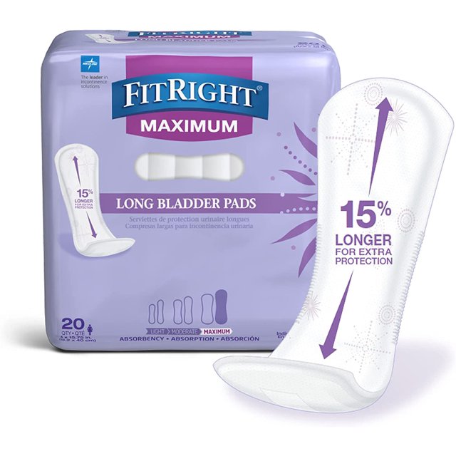 FitRight Long Bladder Pads, Incontinence & Postpartum Protection ...