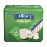 FitRight OptiFit Briefs, Ultra Absorbent, Disposable Adult Briefs with ...
