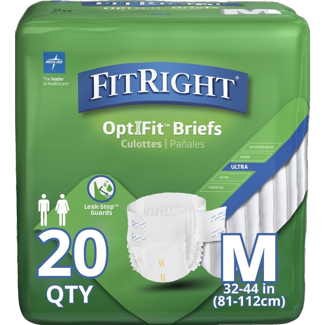"FitRight OptiFit Ultra Absorbent Adult Diapers, Small Size, 20""-33 ...