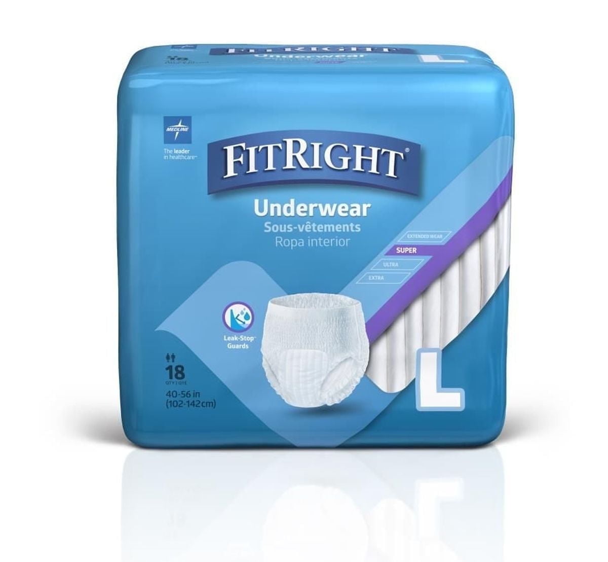 FitRight Protection Plus Adult Disposable Underwear, Super Absorbency ...