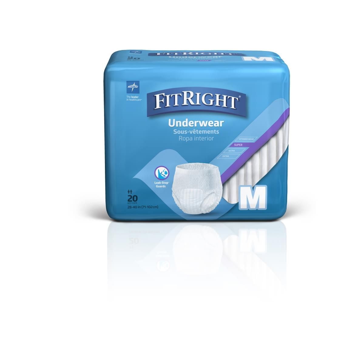FitRight Super Adult Incontinence Underwear, Medium, 80 ct, Maximum ...