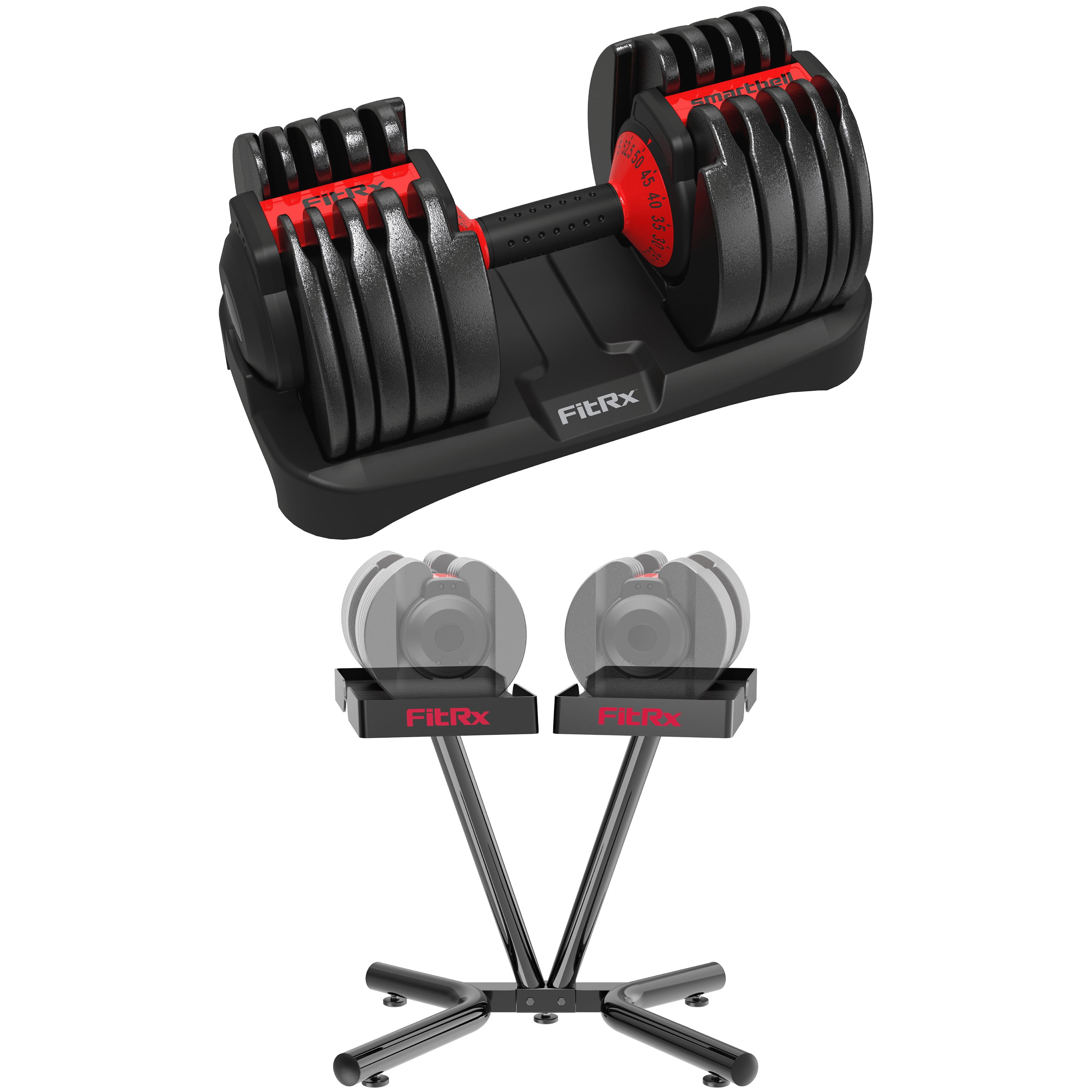 FitRx SmartRack and SmartBells Set, Dumbbell Weight Rack Stand with Two ...