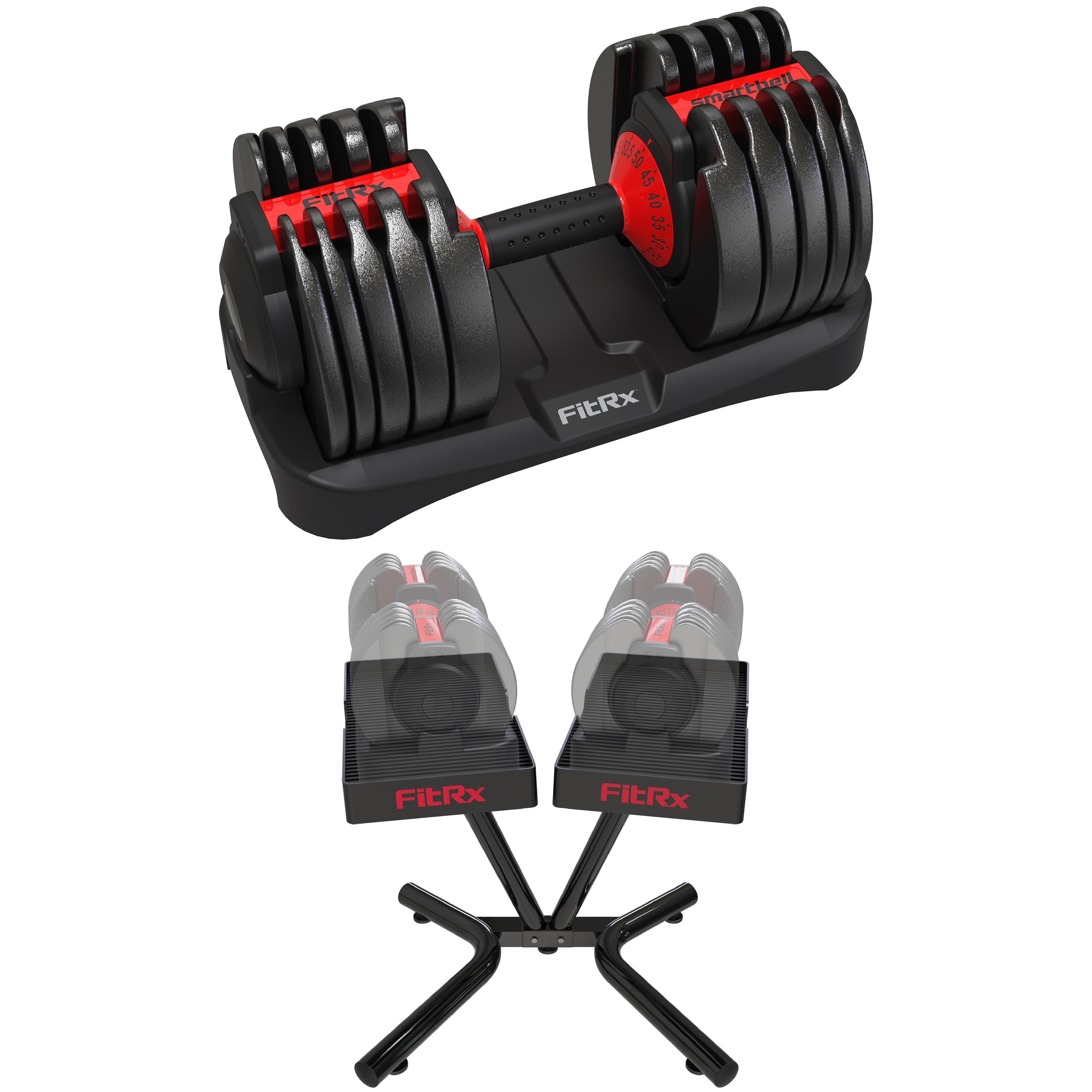 FitRx SmartRack and SmartBells Set, Dumbbell Weight Rack Stand with Two ...