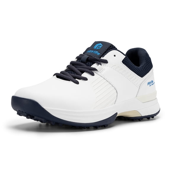 FitVille Extra Wide Golf Shoes for Men Waterproof Professional Spiked ...