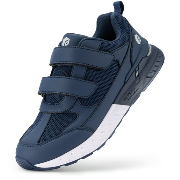 FitVille Extra Wide Walking Shoes for Men Hook and Loop Orthopedic ...