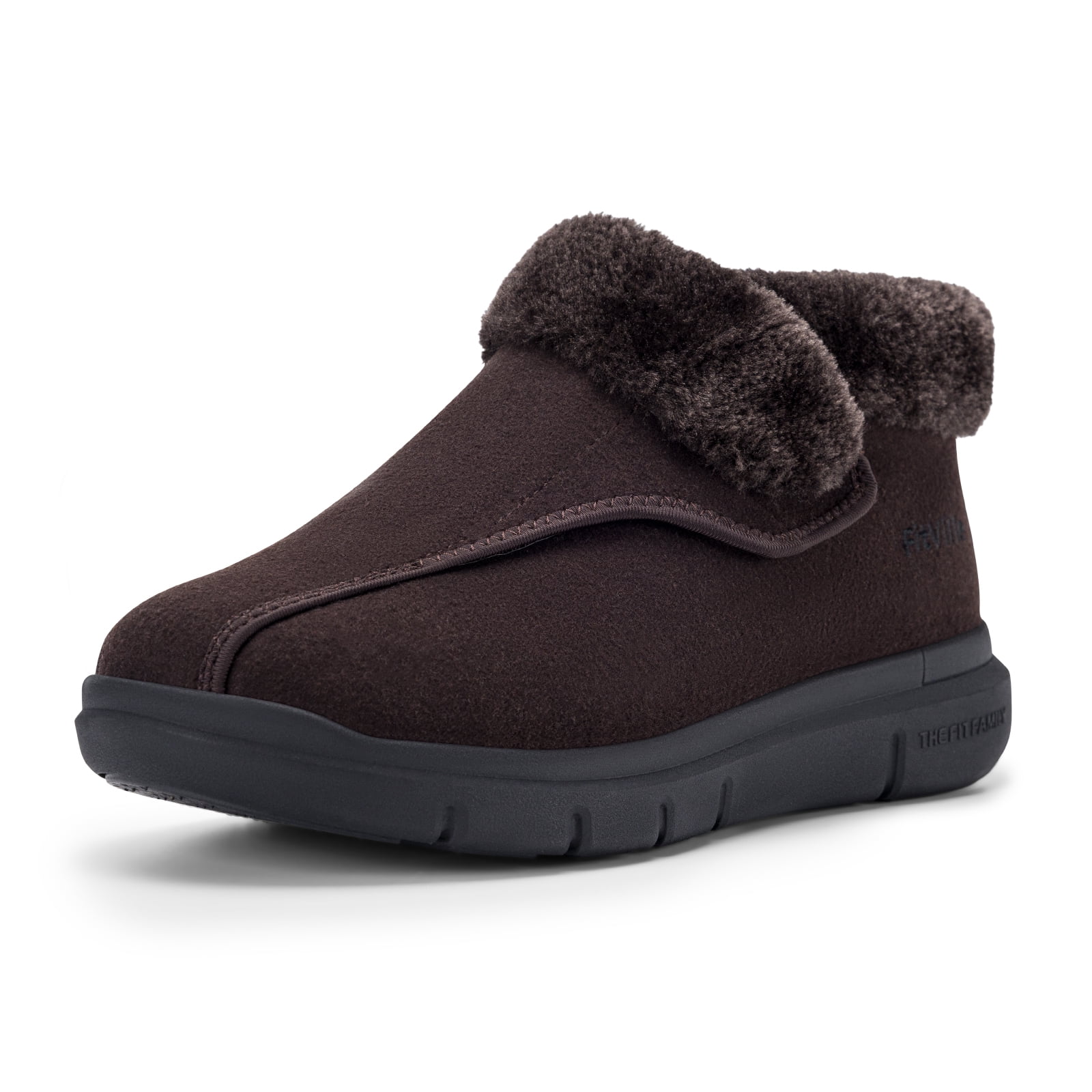 FitVille Men's Extra Wide Warm Slip-on Snow Boots Lightweight Winter ...