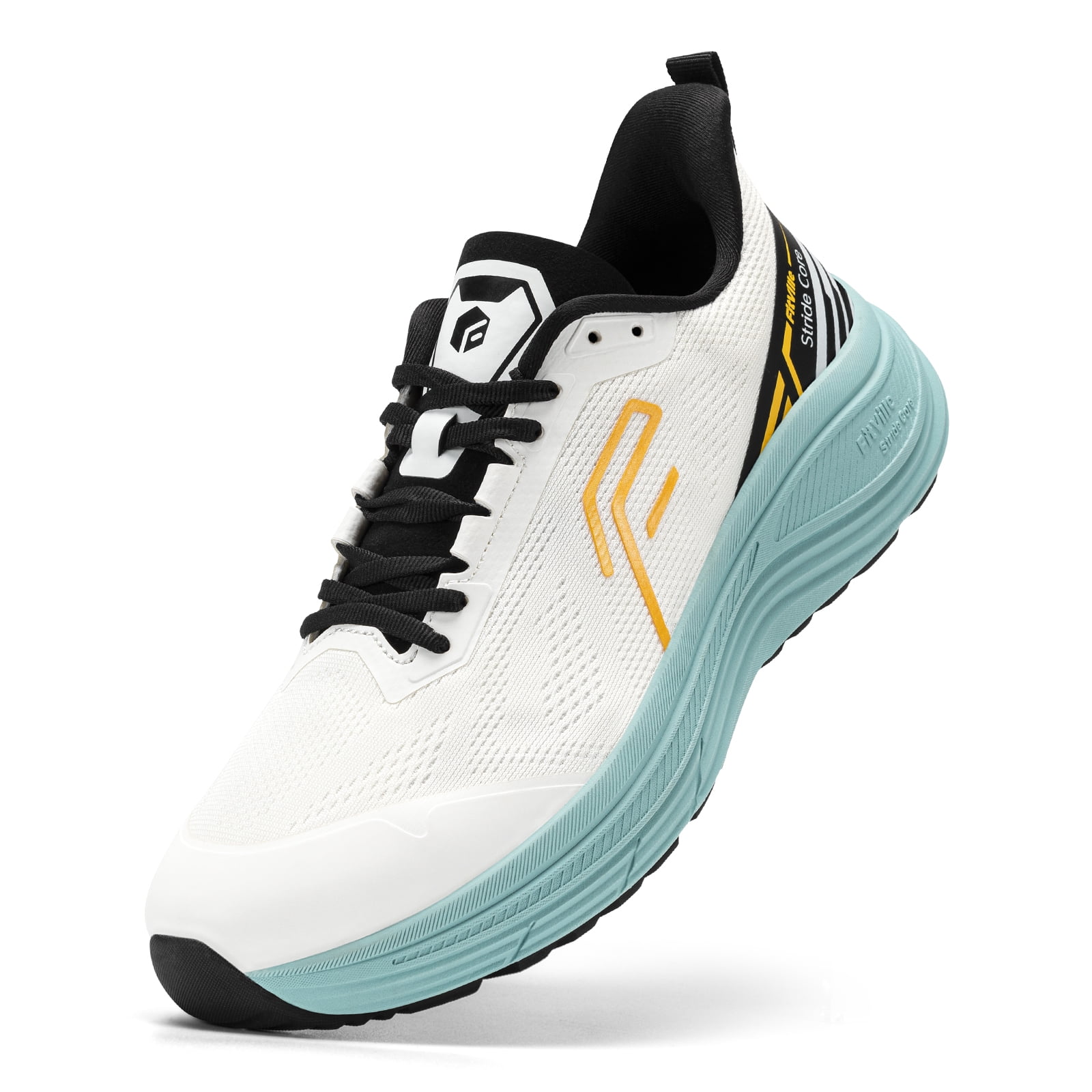 FitVille Men's Wide Fit Running Shoes Thick-Sole Upgraded Arch Support ...