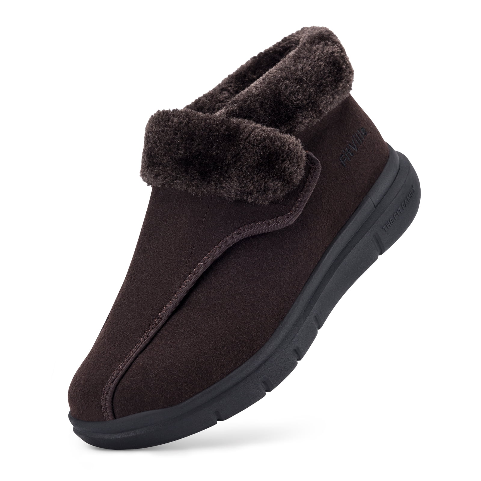 FitVille Men's Wide Warm Slip-on Snow Boots Lightweight Winter Boots ...