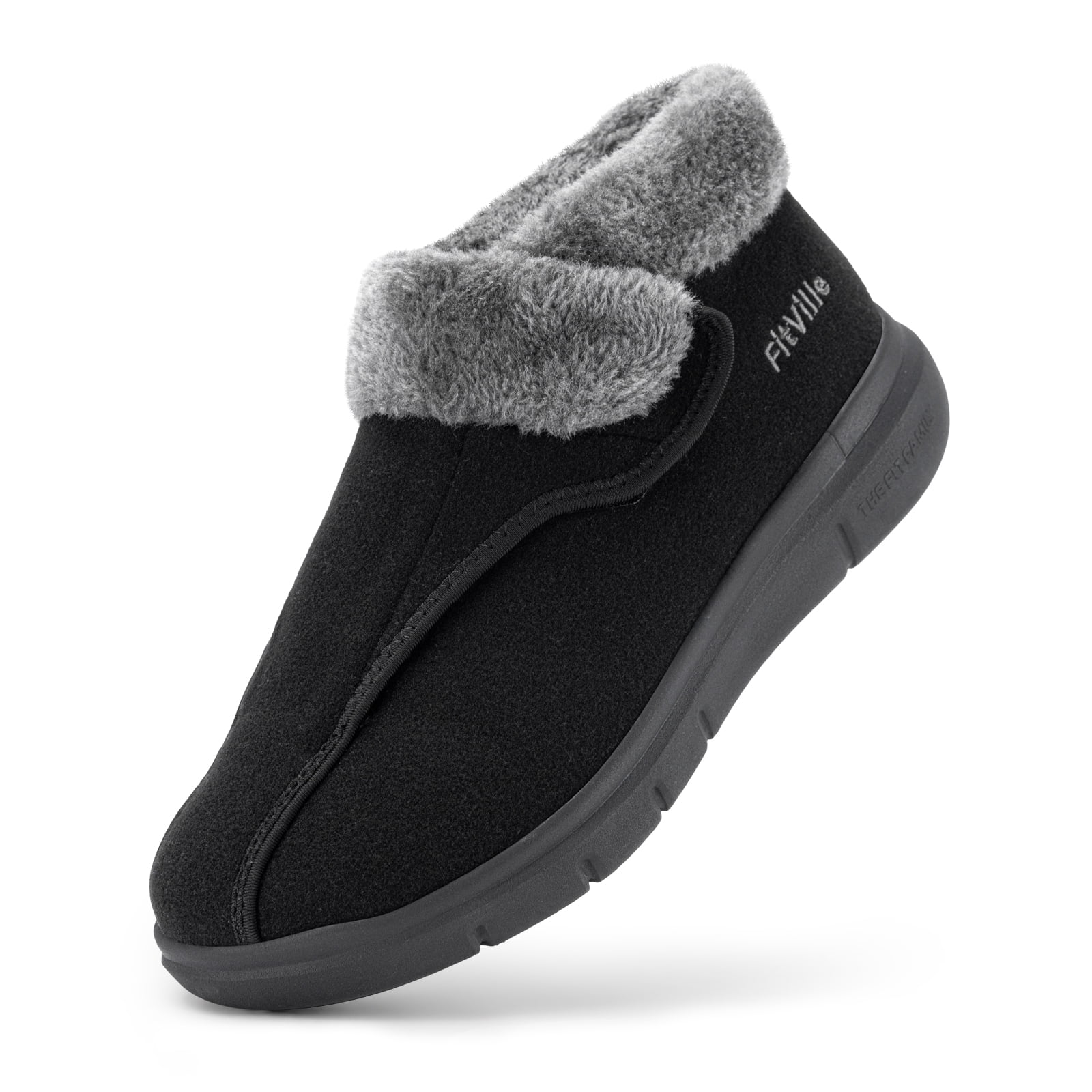 FitVille Men's Wide Warm Slip-on Snow Boots Lightweight Winter Boots ...