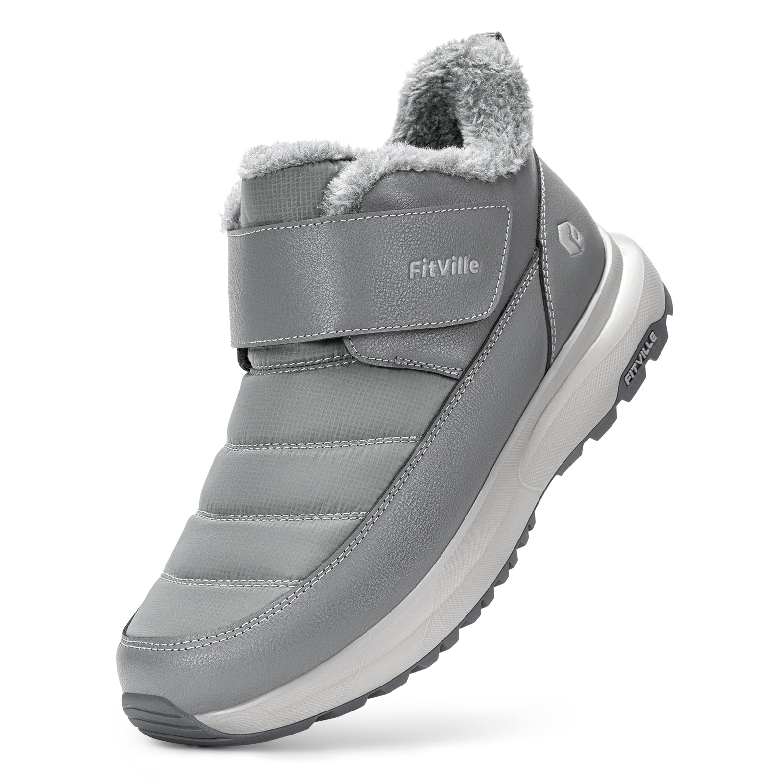 FitVille Men's Wide Waterproof Winter Snow Boots Fur Lining Winter ...