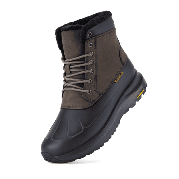 FitVille Men's Wide Waterproof Winter Snow Boots Non-Slip Warm Fur ...
