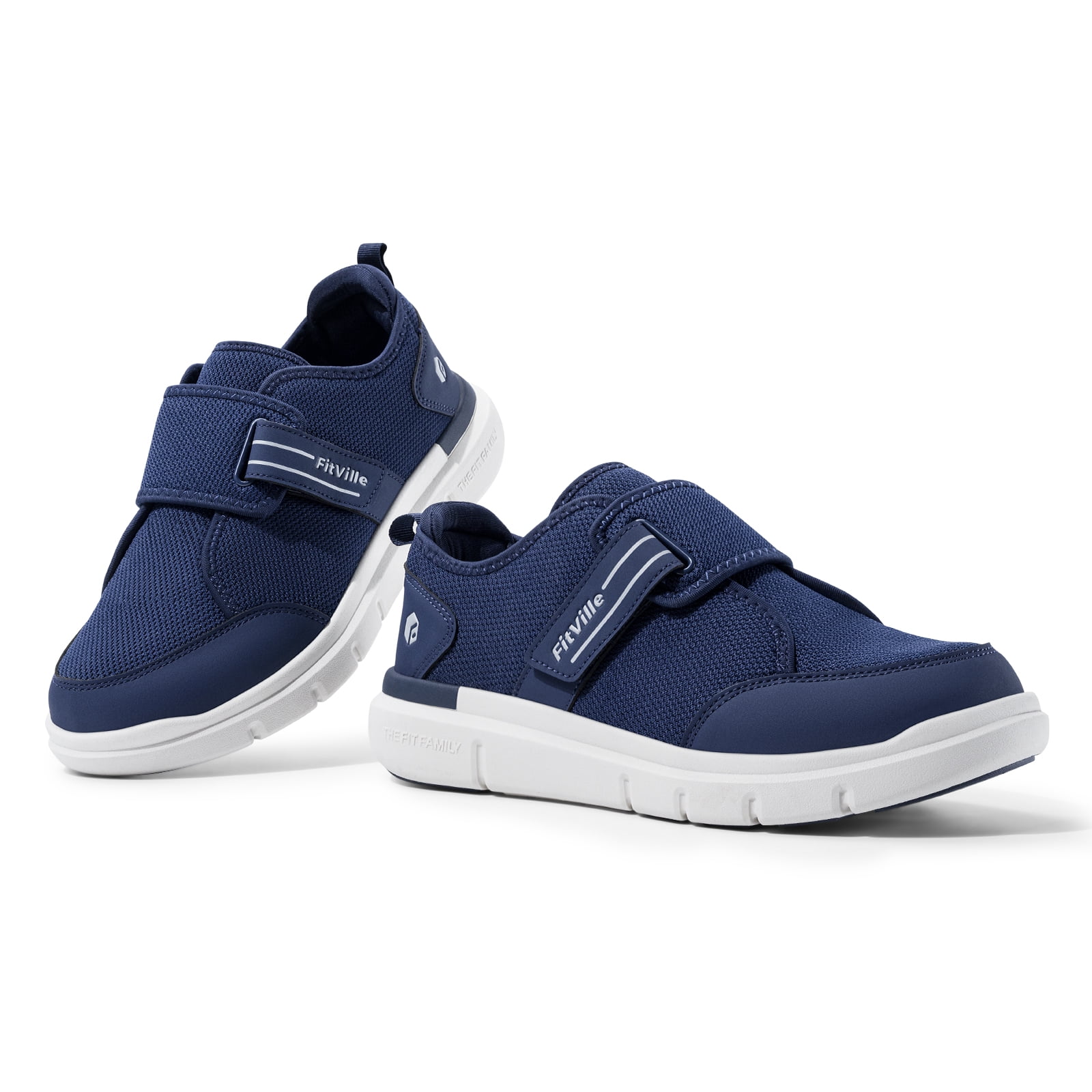 FitVille Wide Diabetic Shoes for Men Adjustable Walking Shoes for ...