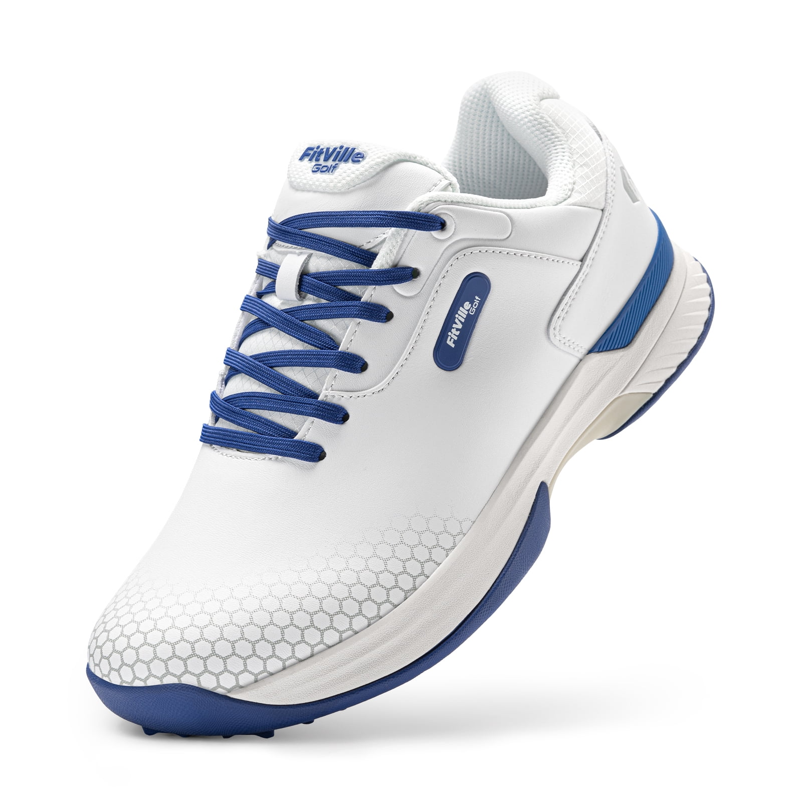 FitVille Wide Mens Golf Shoes Outdoor Waterproof Spiked Golf Shoes, 9.5 ...