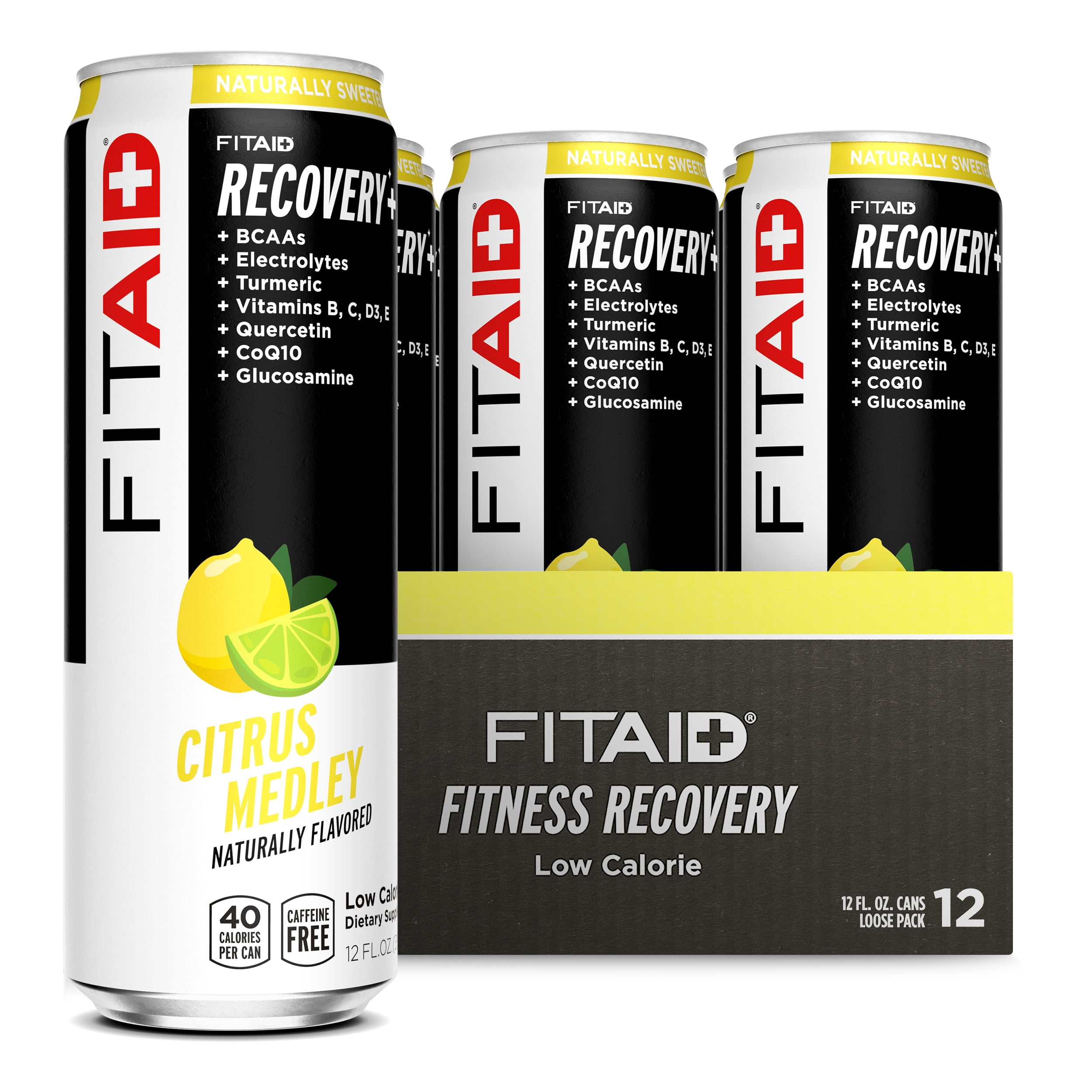 FITIAD Sports Recovery Blend, Vegan, Gluten-Free, BCAAs, Omega-3s, 12 ...