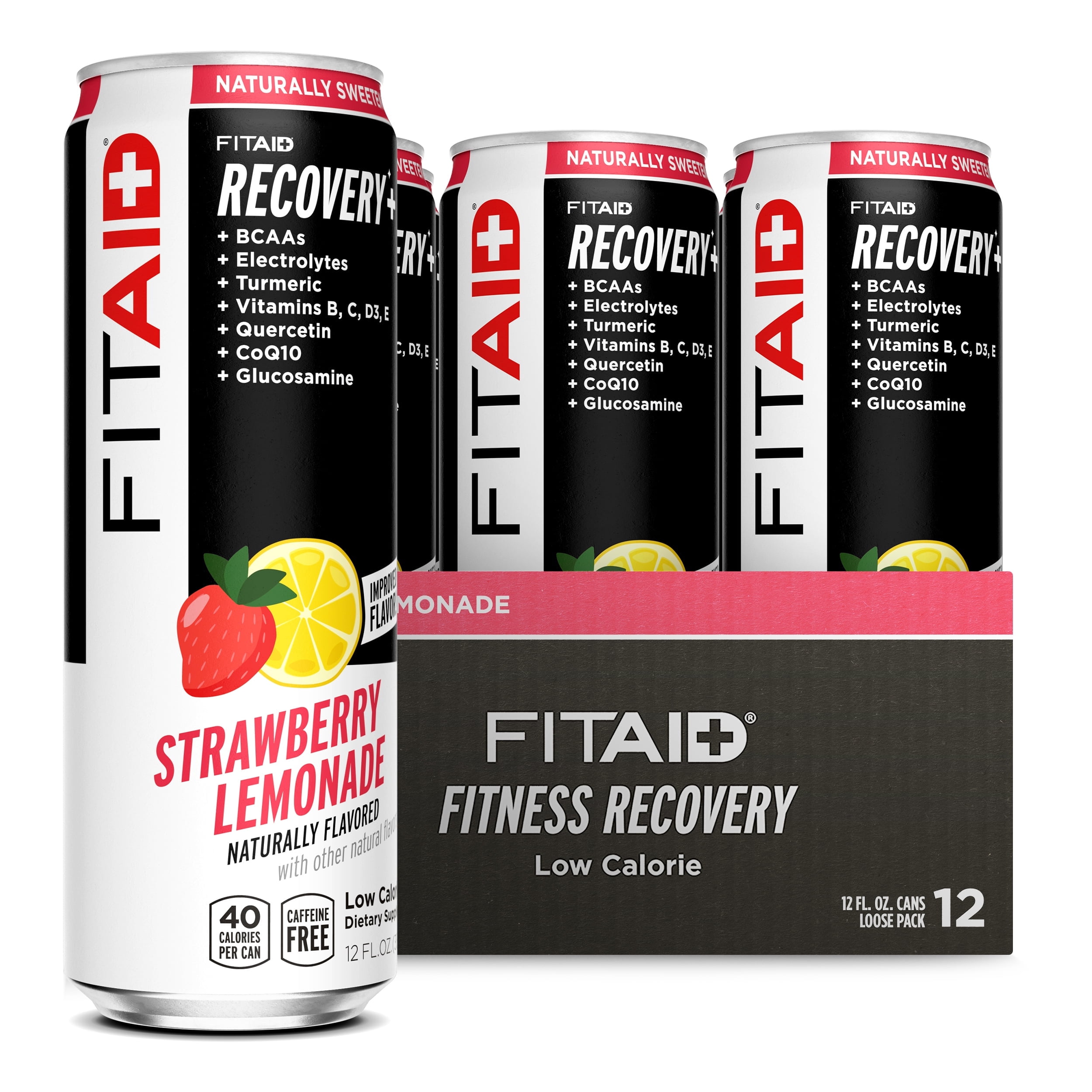 LifeAid Fitaid Recovery Blend Strawberry Lemonade, 12 Fl Oz, Pack of 12 ...