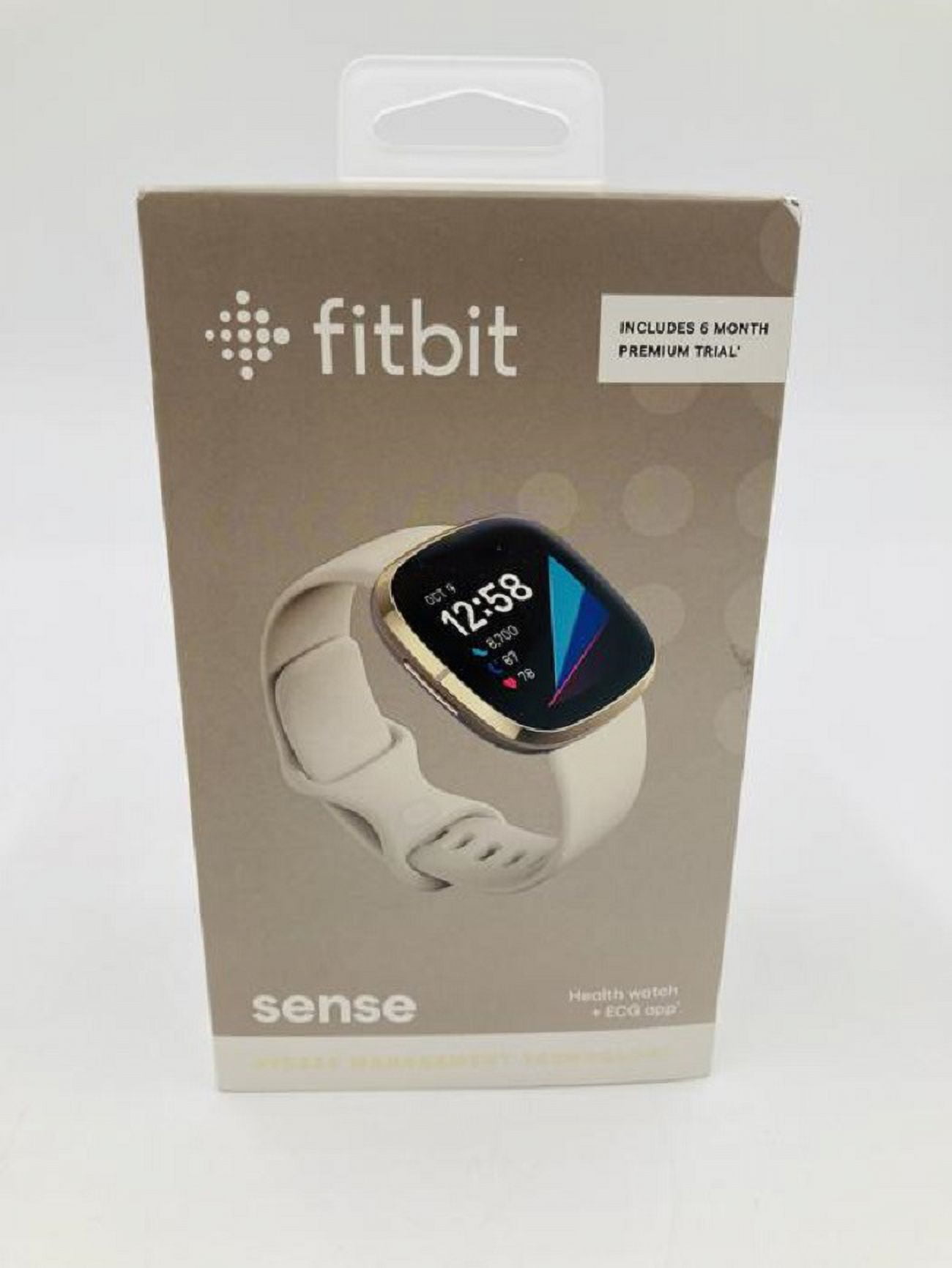 Fitbit FB512GLWT Sense Advanced Health & Fitness Smartwatch, Soft Gold ...