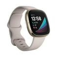 Fitbit Sense Android Smartwatch - Lunar White/Soft Gold Stainless Steel ...