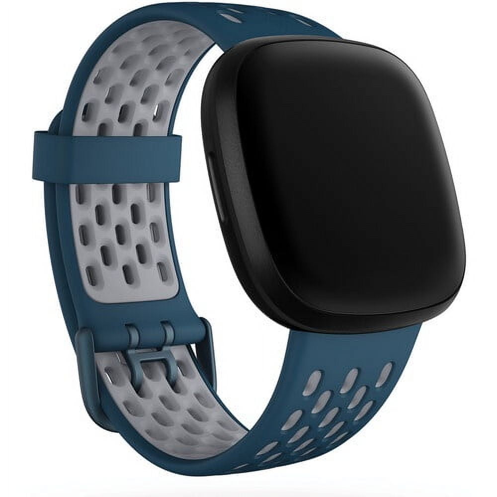 Fitbit Sport Band for Sense & Versa 3 Smartwatches (Large, Sapphire/Fog ...