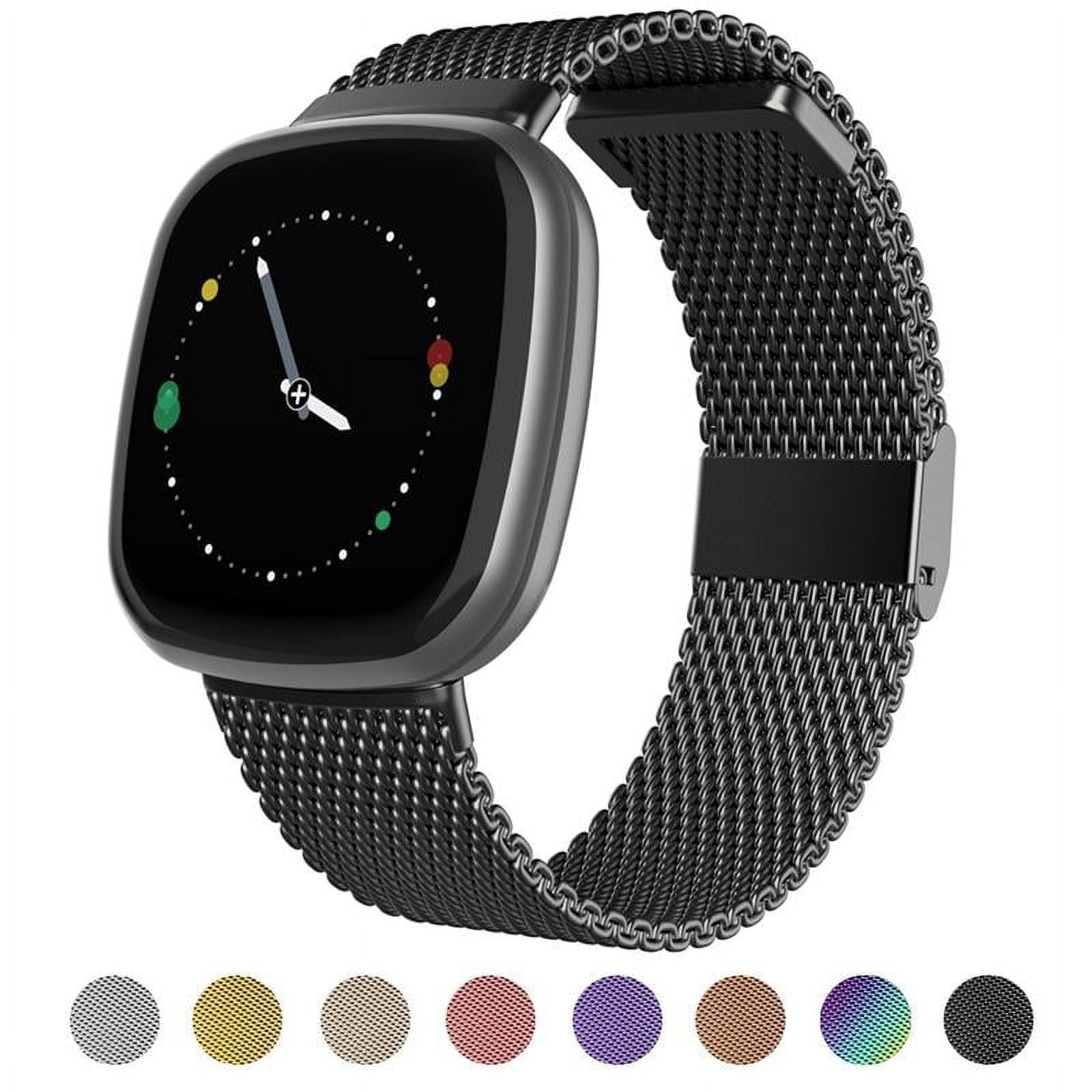 For Fitbit Versa 3 & Fitbit Sense Replacement Band Stainless Steel ...