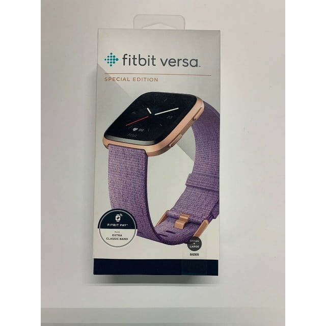 Fitbit Versa - Special Edition - rose gold - smart watch with woven ...