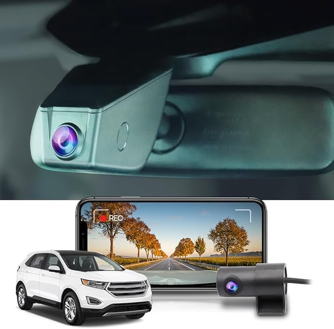Fitcamx 2160P+Rear 1080P Dash Cam Adapts for Ford Edge 2011-2018 SE SEL ...