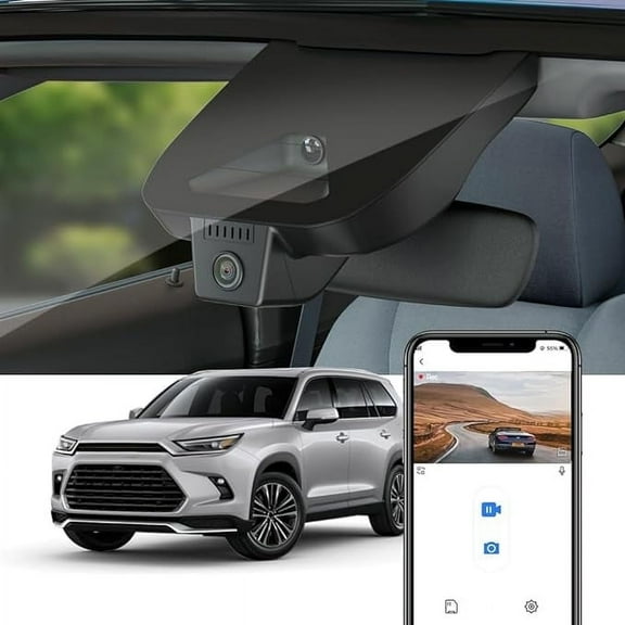 Fitcamx 2160P+Rear 1080P Dash Cam for 2015-2016 Toyota Highlander LE ...