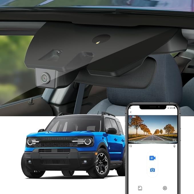 Fitcamx 4K Dash Cam Suitable for Ford Bronco Sport 2021-2024 (HD2-D5500 ...