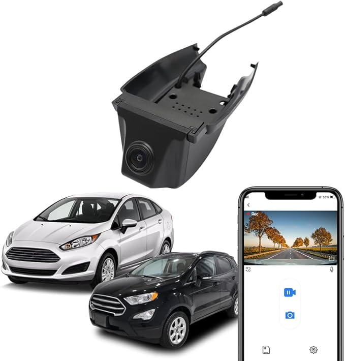 Fitcamx 4K Dash Cam Suitable for Ford EcoSport & Fiesta 2009-2019 S SE ...