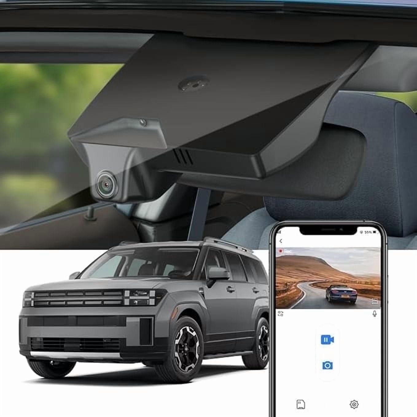 Fitcamx 4K Dash Cam Suitable for Hyundai Santa Fe 2024-2026 (Part No# ...