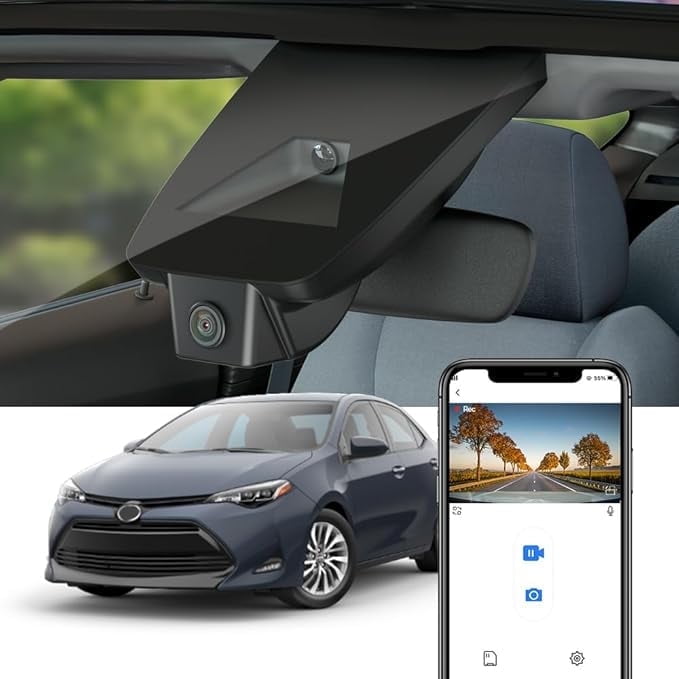 Fitcamx 4K Dash Cam Suitable for Toyota Corolla 2017 2018 2019 L LE Eco ...
