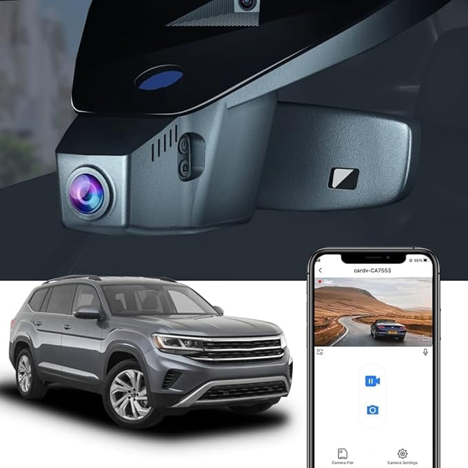 Fitcamx 4K Dash Cam Suitable for Volkswagen Atlas 2018-2025 & Atlas ...