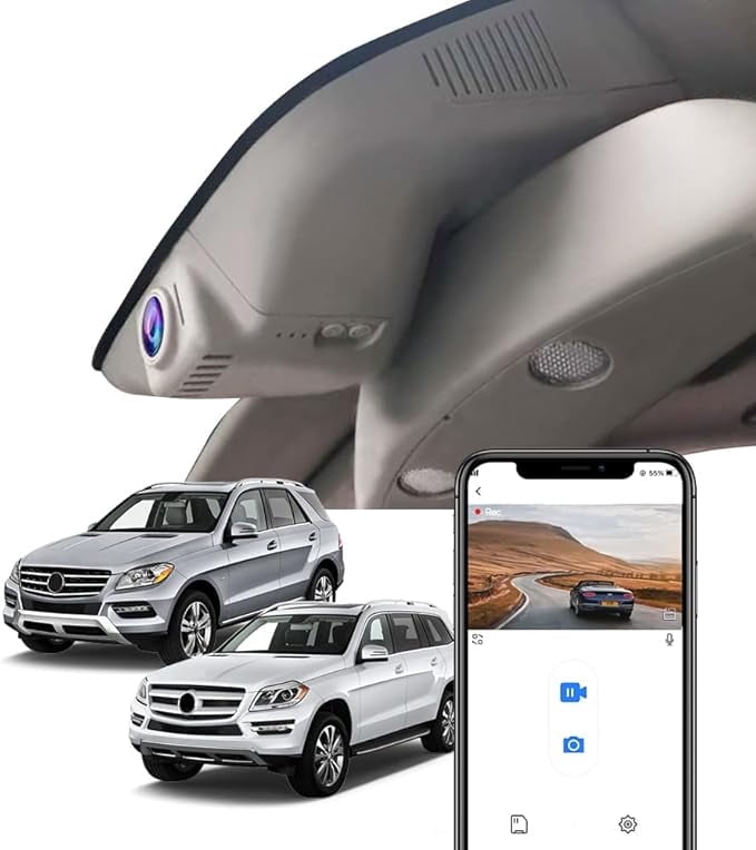 Fitcamx 4K Dash Cam Suitable for Benz GL 2013-2016 & ML 2012-2015, GL ...
