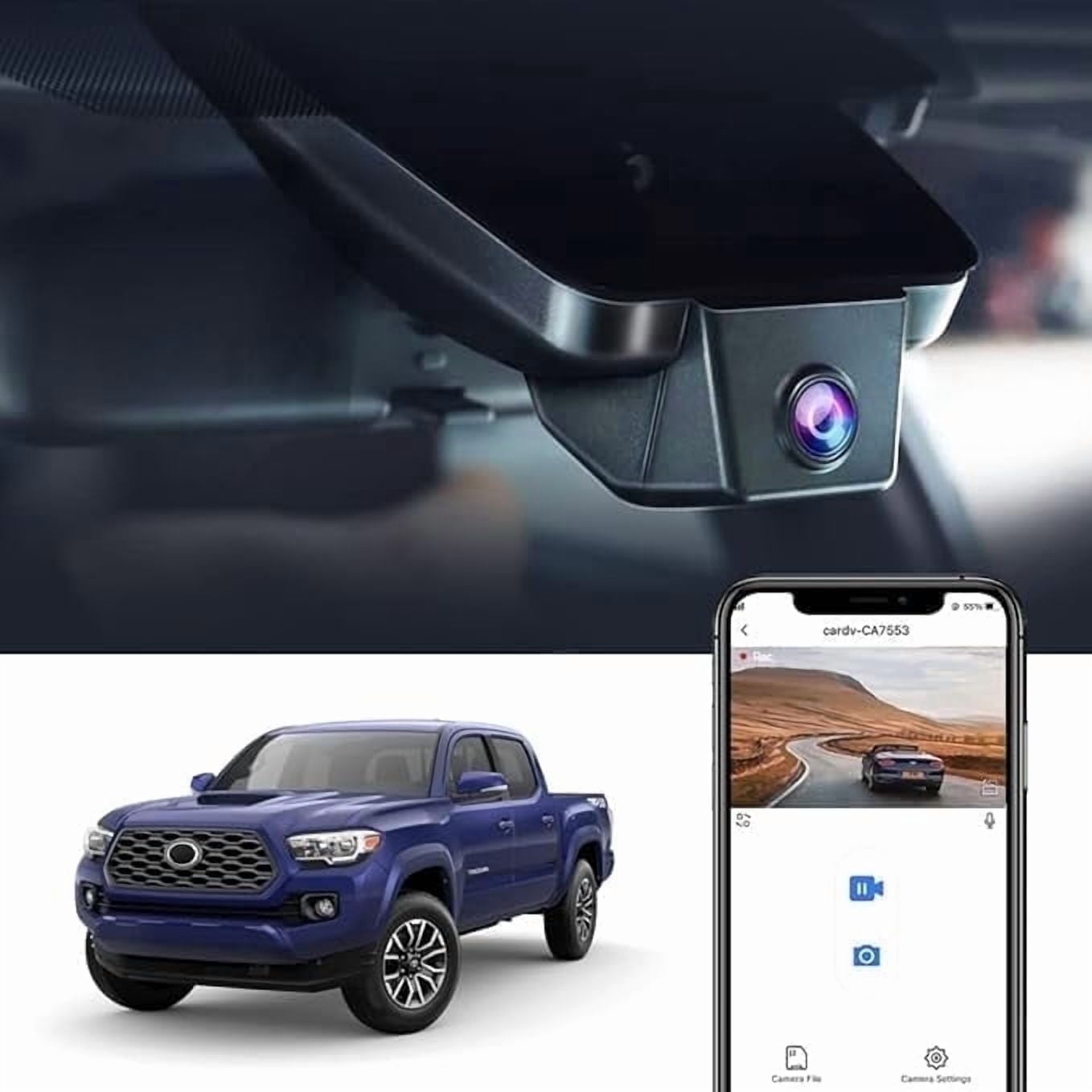 FITCAMX 4K Dash Cam for Toyota Tacoma 2018-2023, OEM Look, 64GB Card ...