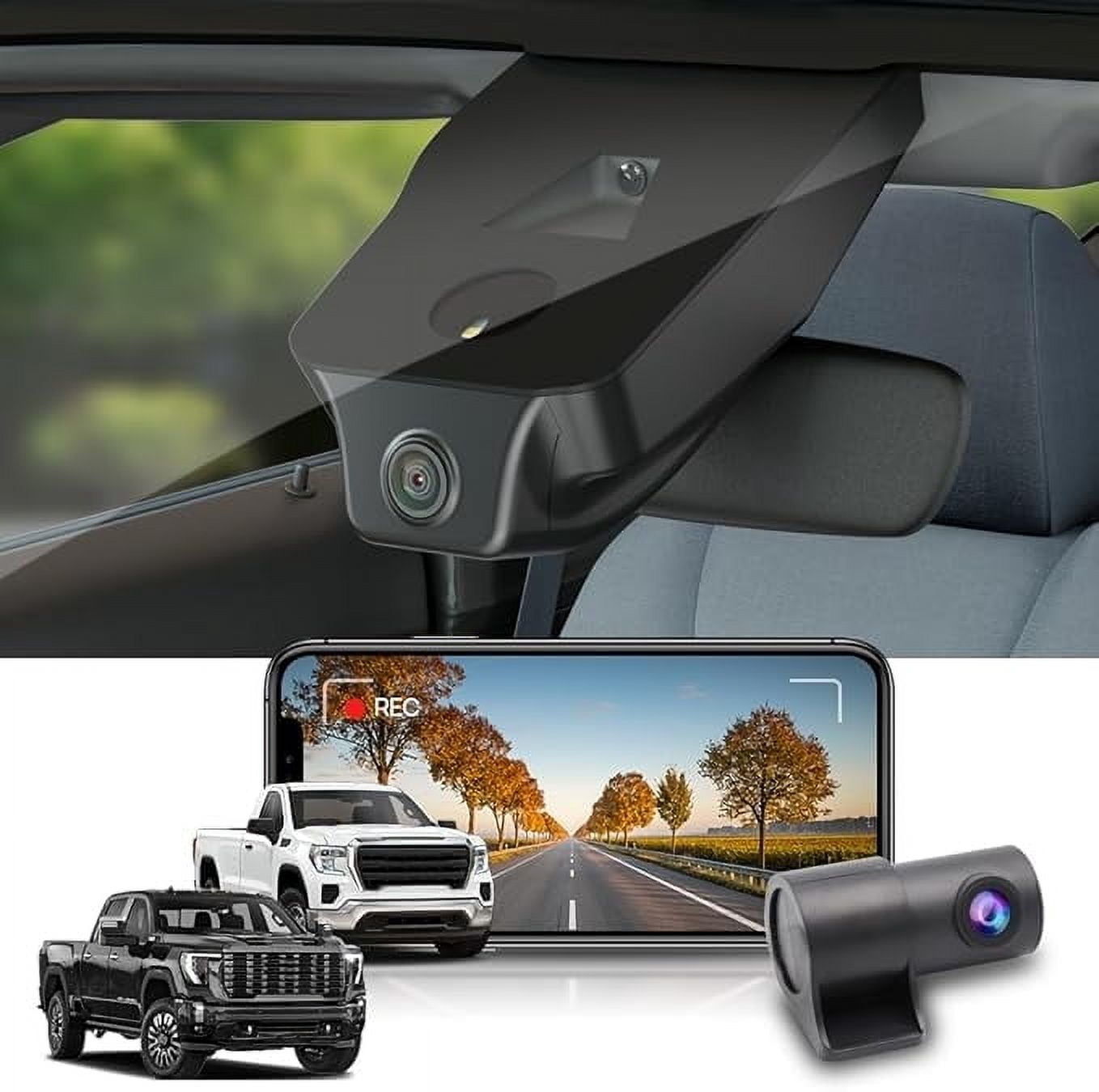 Fitcamx 4K Dual Dash Cam for 2020-2024 GMC Sierra 1500 2500HD 3500HD ...