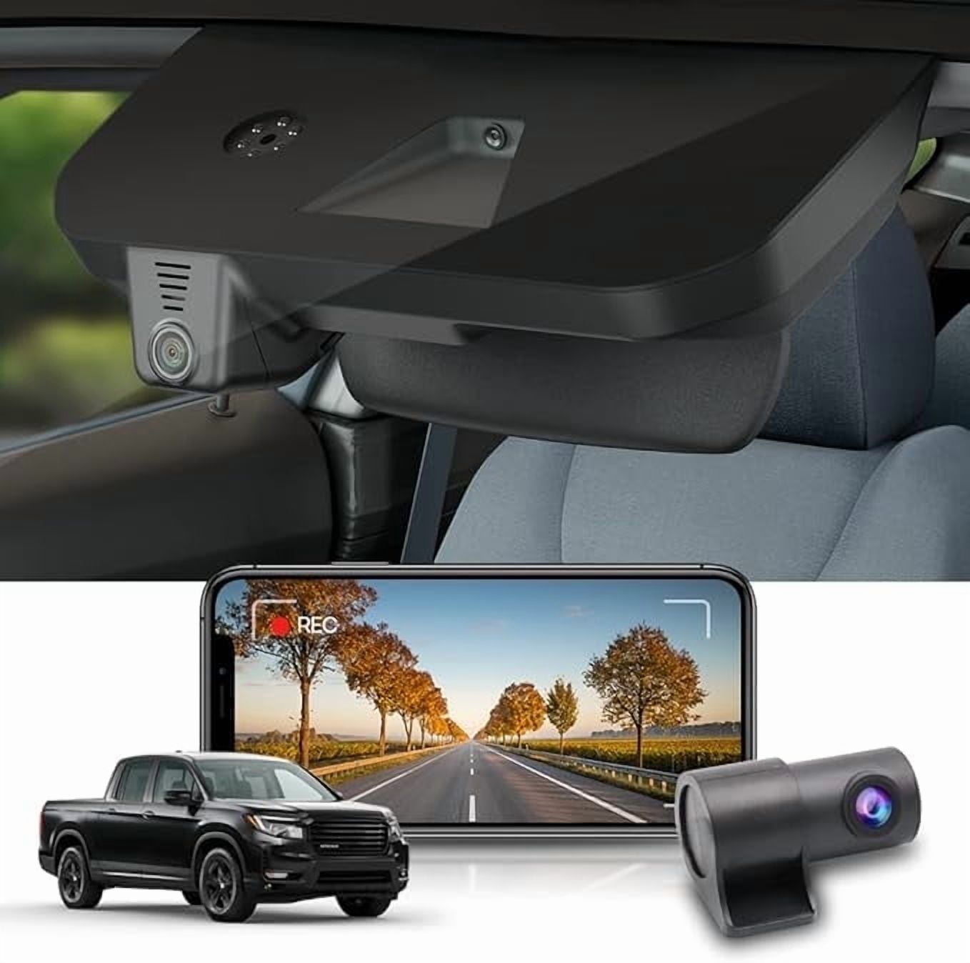 Fitcamx Dual 2160P+1080P Dash Cam for 2017-2025 Honda Ridgeline (DZ ...