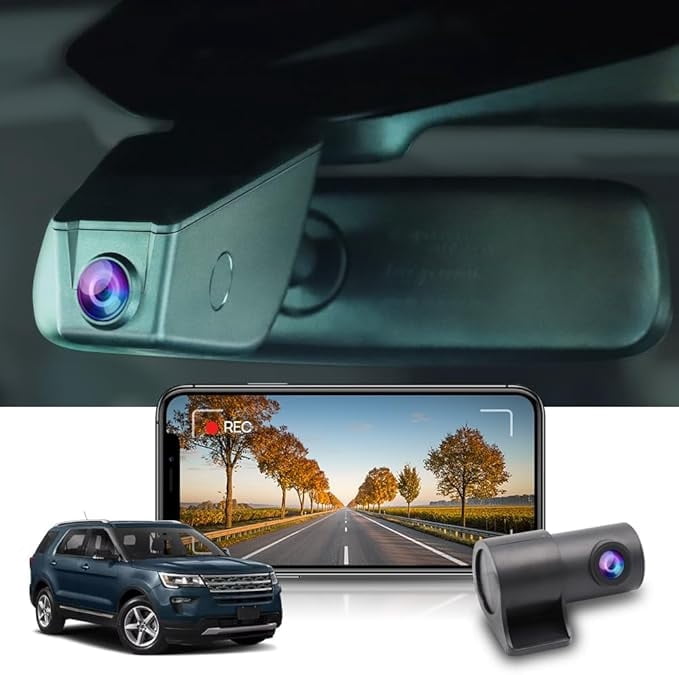 Fitcamx Front 2160P+Rear 1080P Dash Cam for 2011-2023 Ford Explorer ...