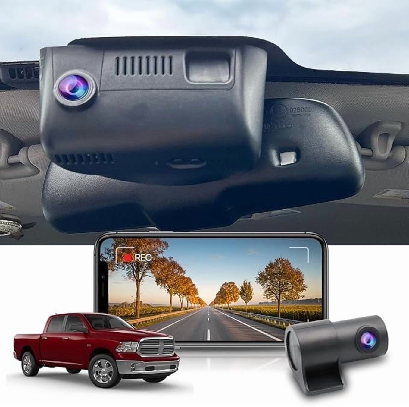 Fitcamx Front 4K+Rear 1080P Dash Cam for 2013-2018 RAM 1500 2500 3500 ...