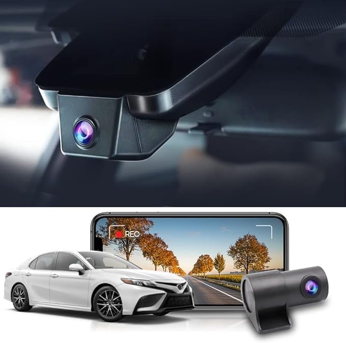 Fitcamx Front 4K+Rear 1080P Dash Cam for 2021-2024 Toyota Camry LE L ...