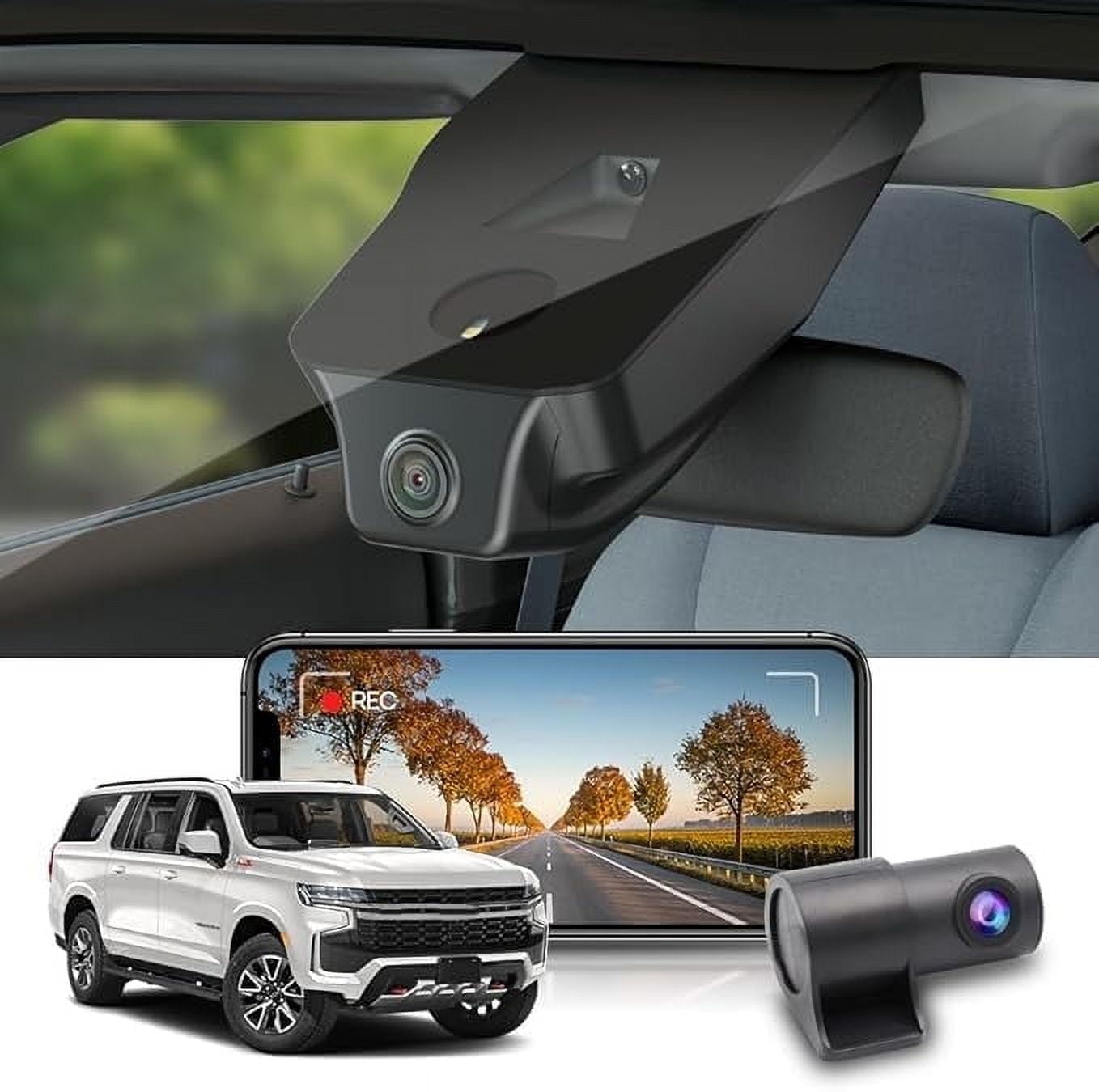 Fitcamx Front 4K+Rear 1080P Dash Cam for 2021-2025 Chevy Suburban LS LT ...